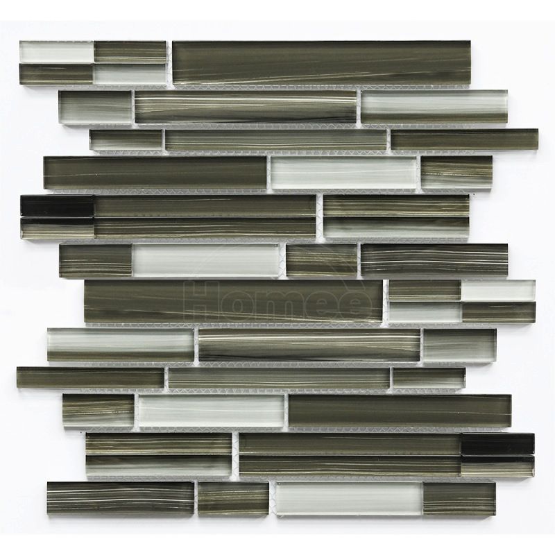 Starry Night Hand Painted Linear Glass Mosaic Tile