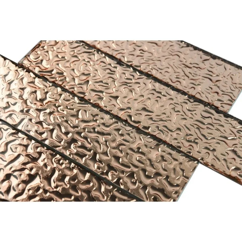 Golden Plating Metal Subway Tile for Wall