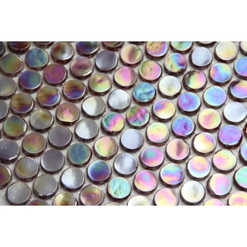 penny round mosaic,penny mosaic tile,metal mosaic tile