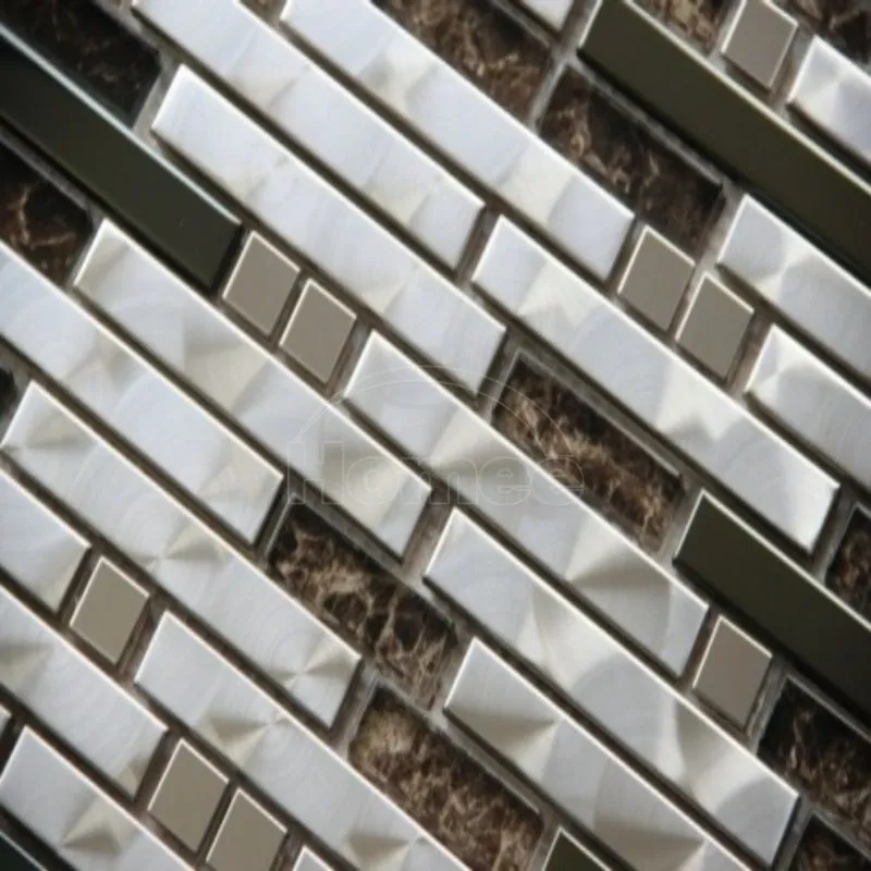 silver mosaic tile,strip mosaic tile,mosaic wall tile