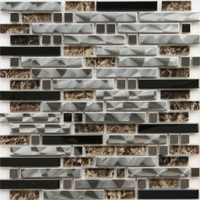 silver mosaic tile,strip mosaic tile,mosaic wall tile