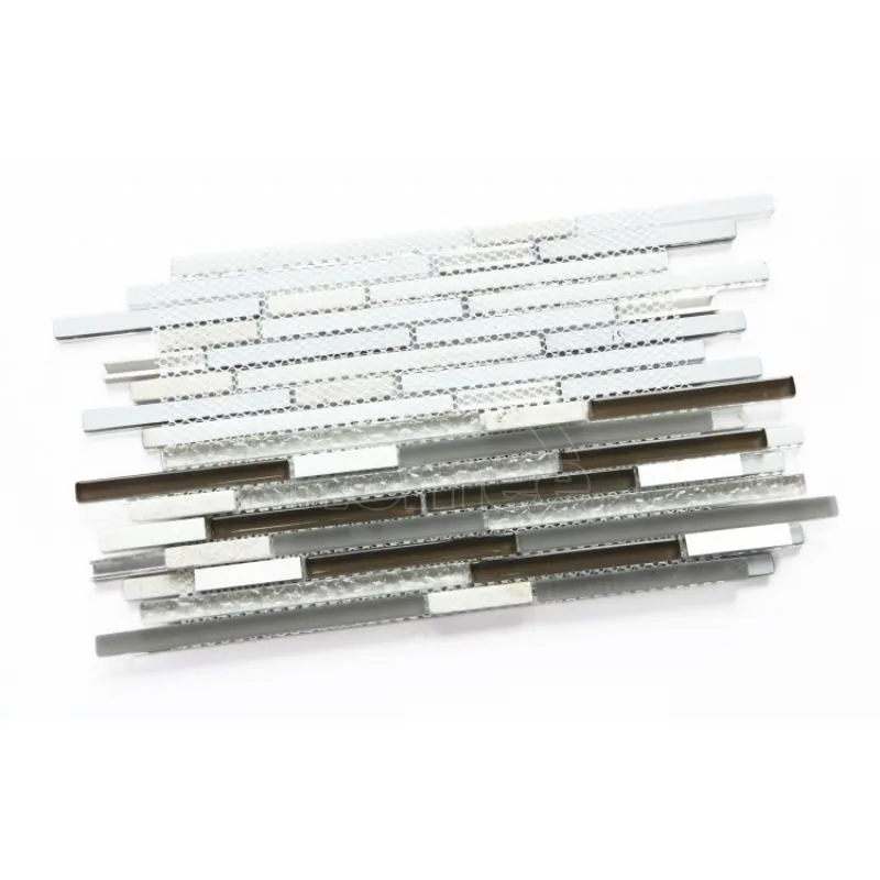 metal glass mosaic tile,linear mosaic tile,wall tile