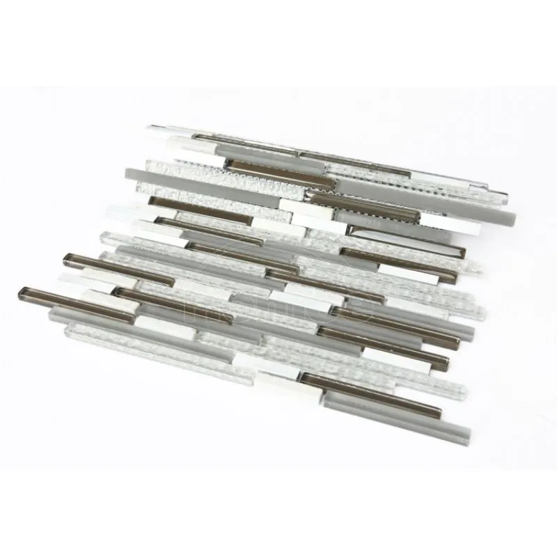 metal glass mosaic tile,linear mosaic tile,wall tile