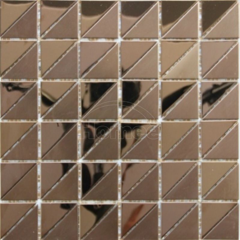 triangle mosaic tile,golden tile,metal tile
