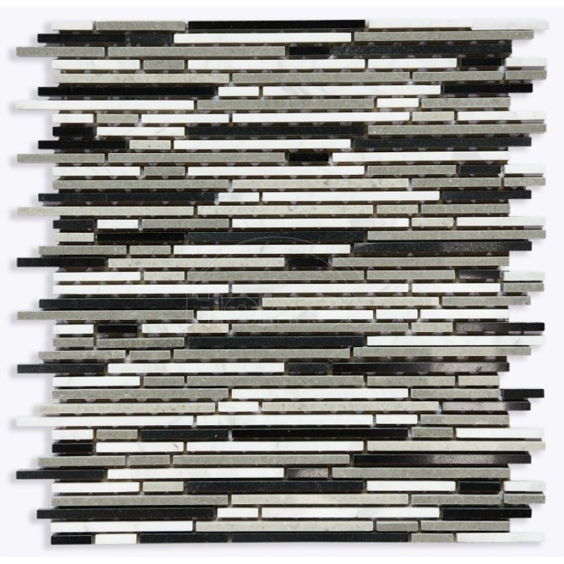 black linear tile,black mosaic tile,marble tile