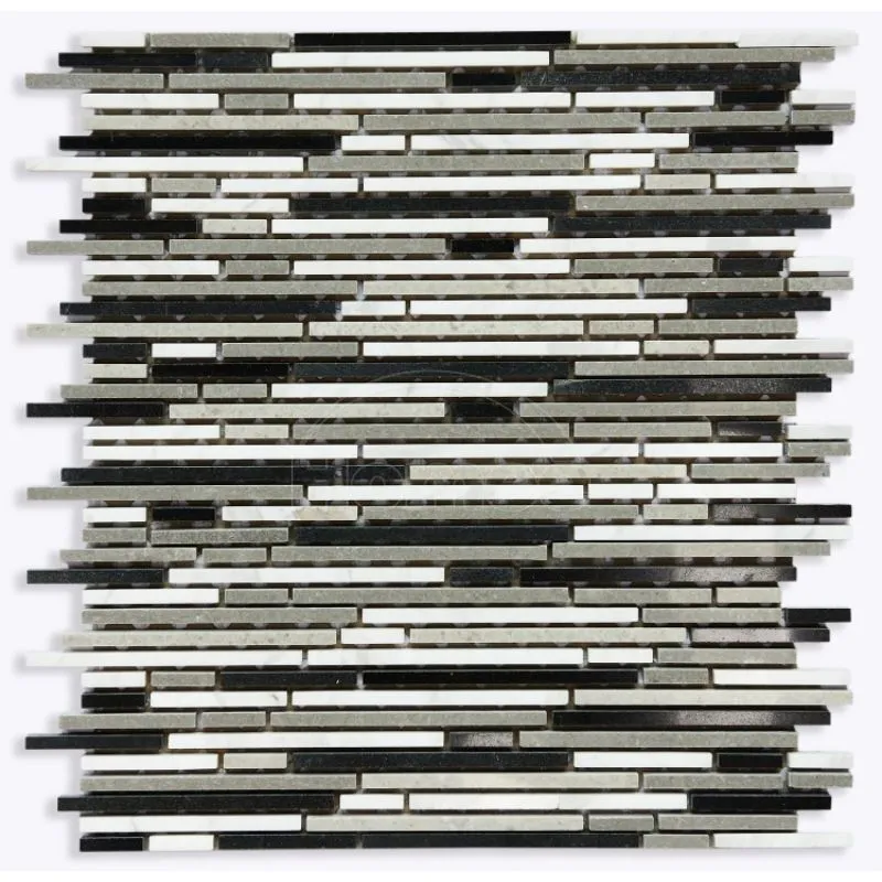 black linear tile,black mosaic tile,marble tile