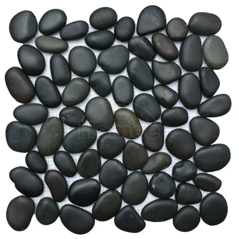 pebble mosaic tile,mixed beach pebbles,mesh mounted tile