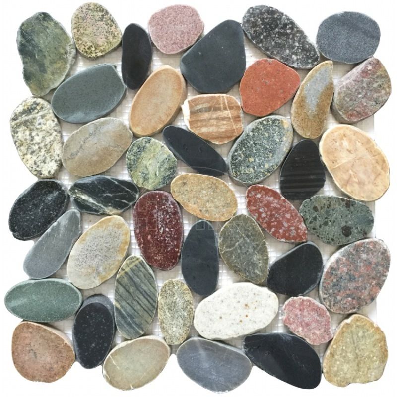 mosaic tile,pebble stone tile,mesh mounted tile