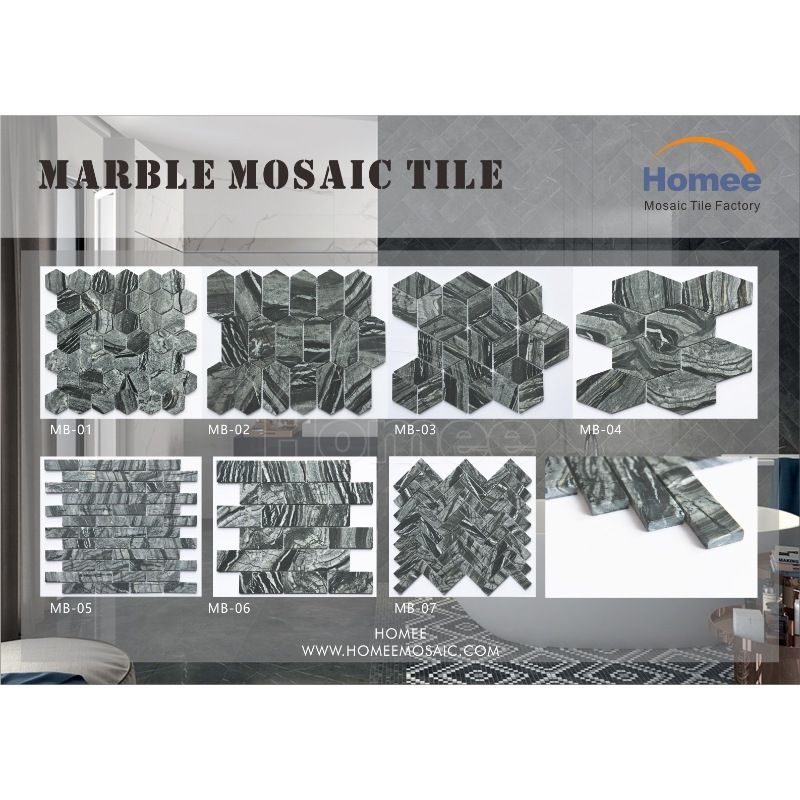 charcoal gray tile,mesh mounted tile,gray stone tile