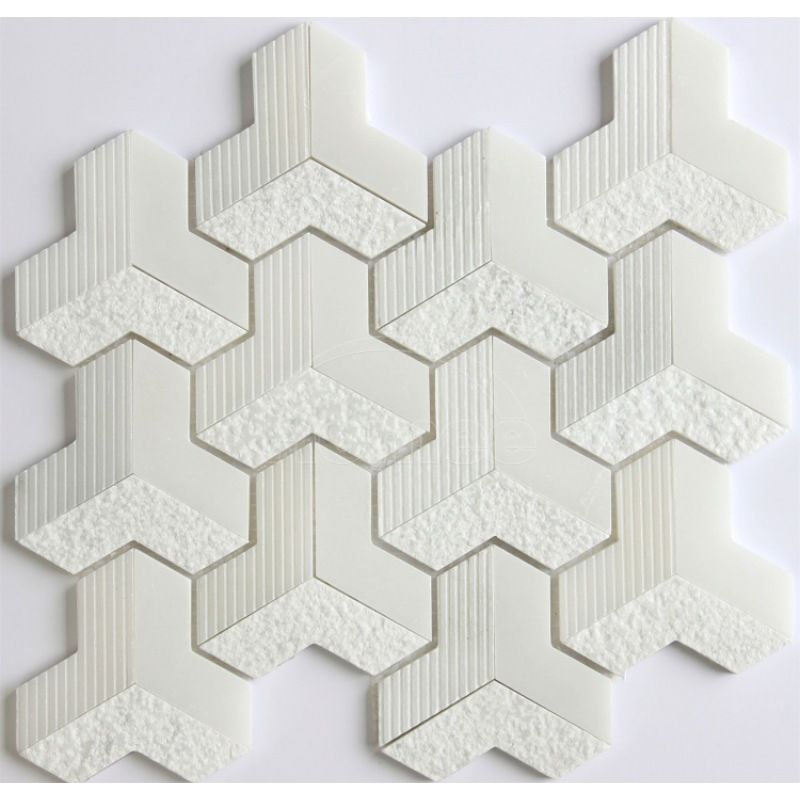 white mosaic tile,marble mosaic tile