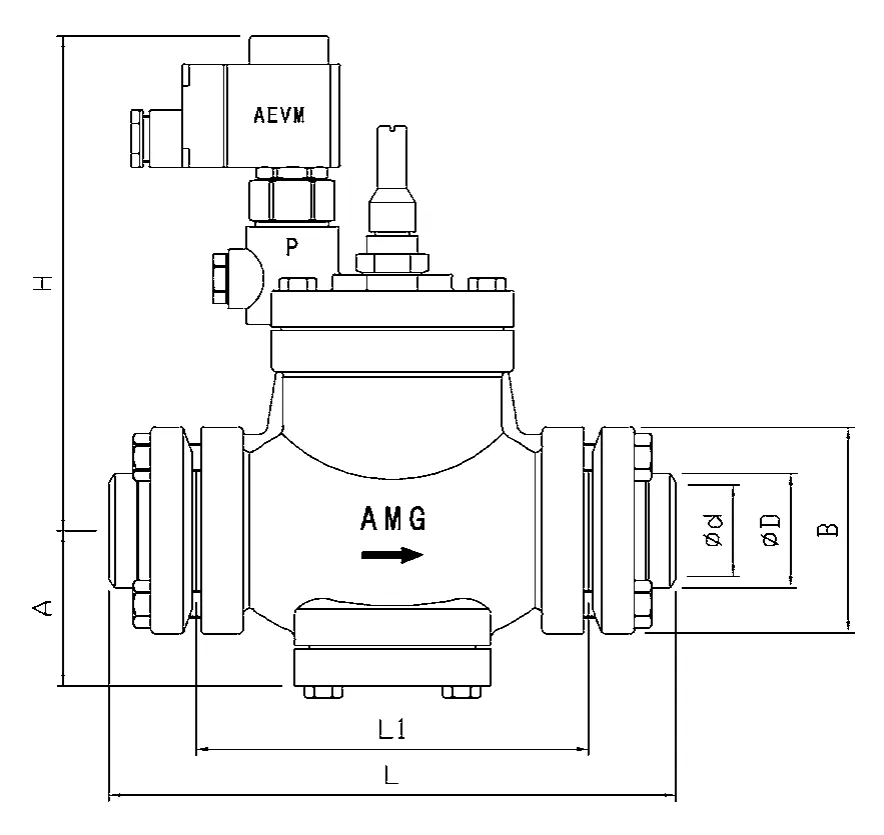 Gas powered stop valves RACK, refrigeration valves