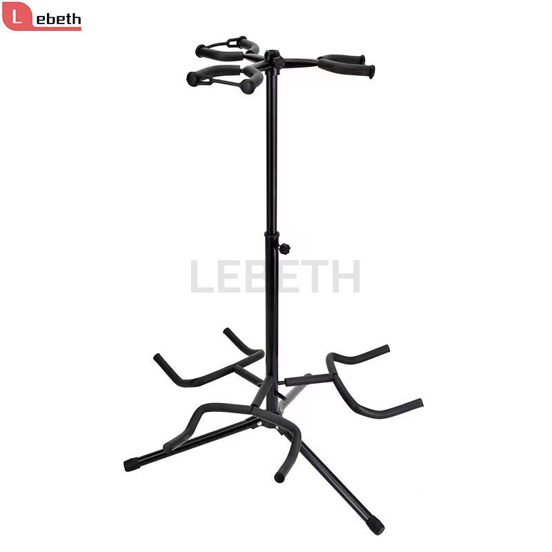 "Securely Display Your Guitar with a Vertical Tripod Guitar Stand"