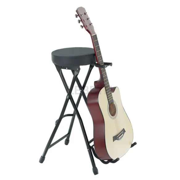 "Foldable Guitar Stool - Comfortable and Portable Seating for Guitarists"