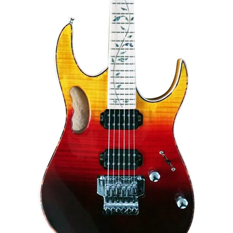 "Double Shake Electric Guitar with Tiger Veneer and Tree of Life ...