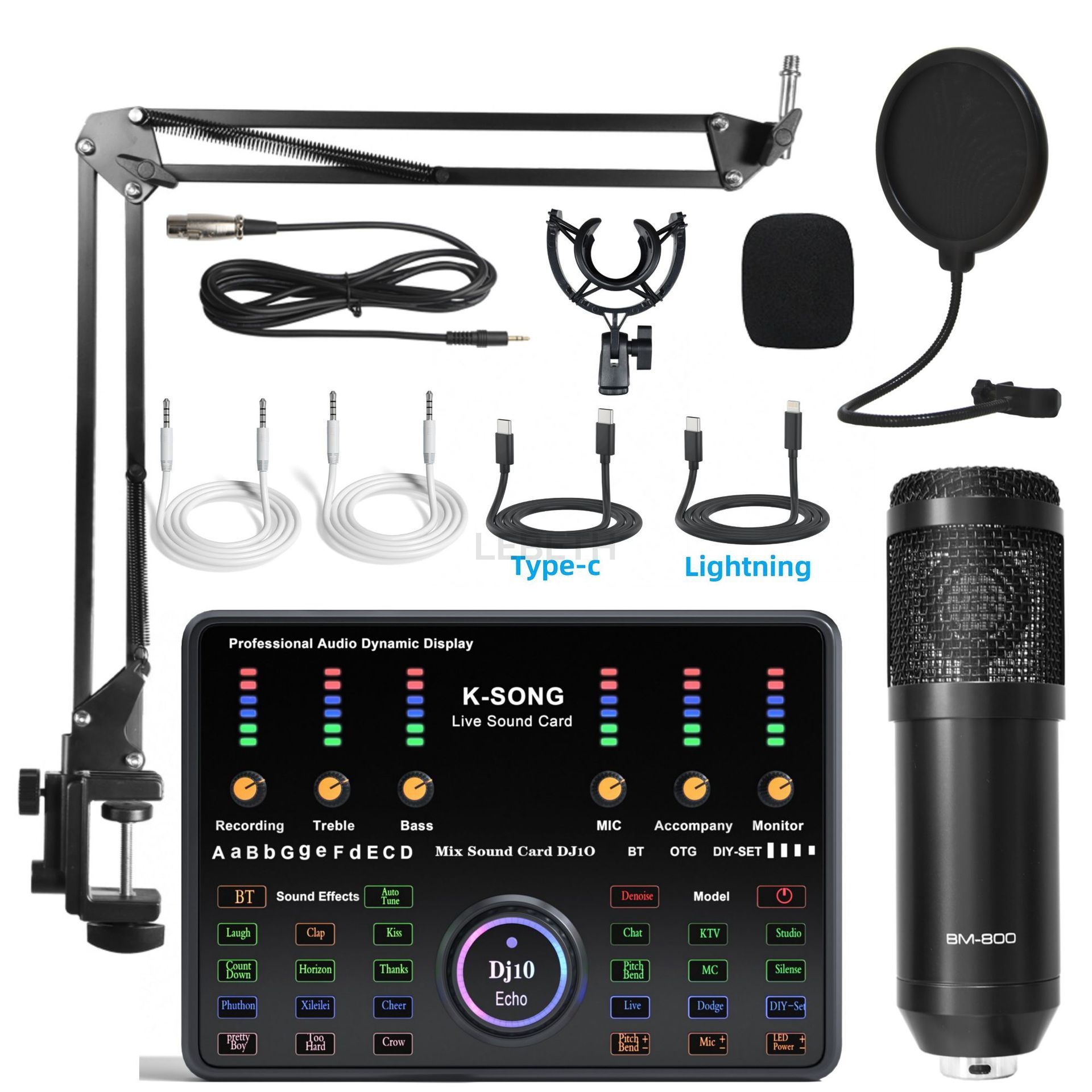 Mobile Live Sound Card Set | Game Sound Card: Microphone Recording ...