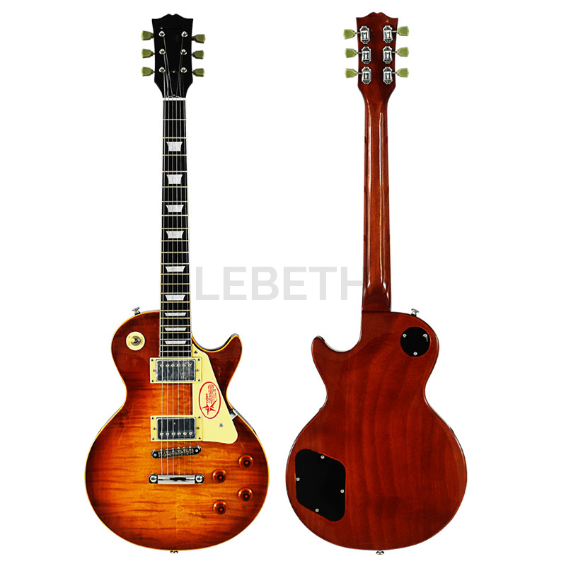 "LP Electric Guitar with Smoky Tiger Print Veneer: Unleash Raw Power ...