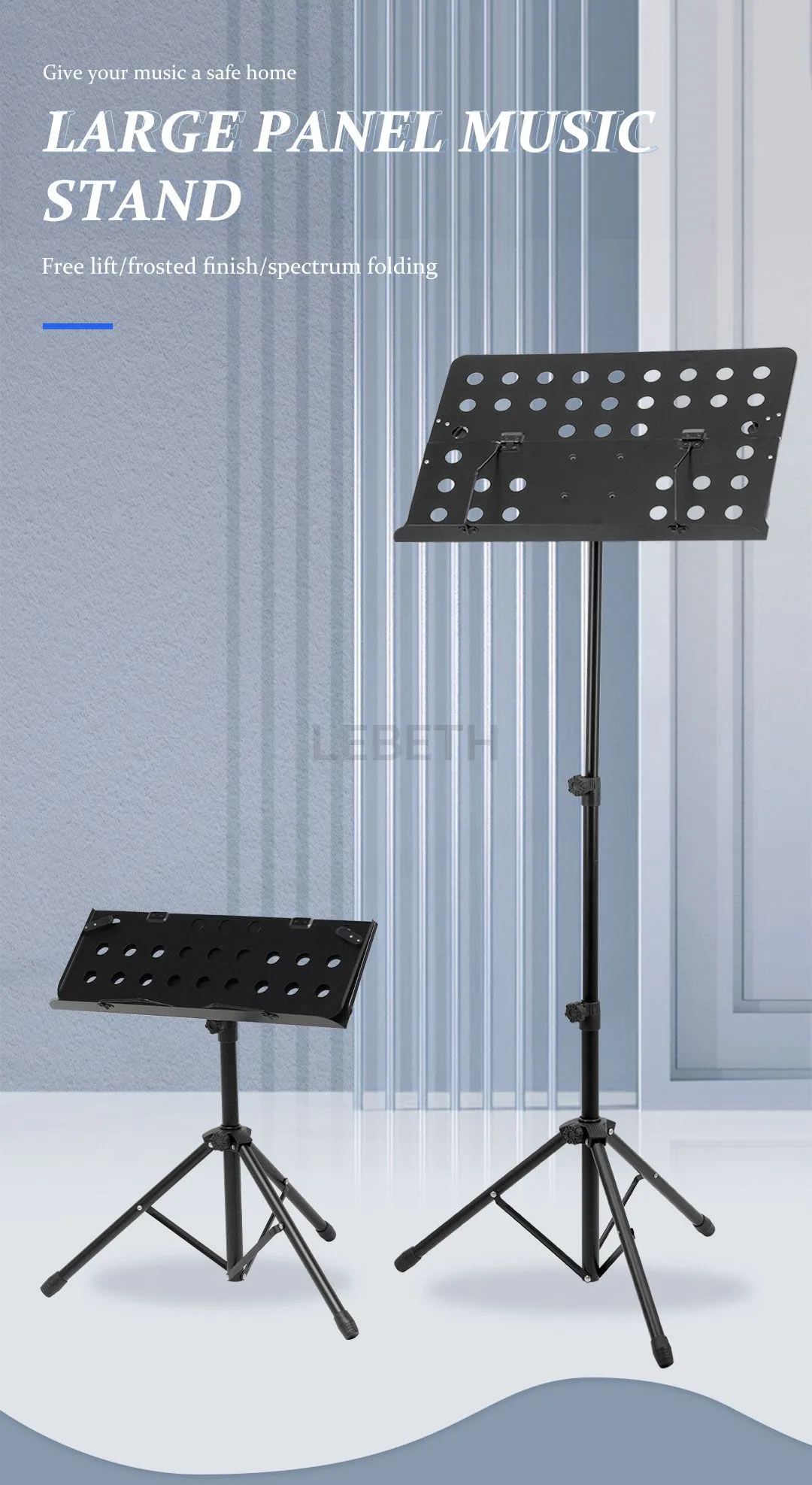 Telescopic folding music stand