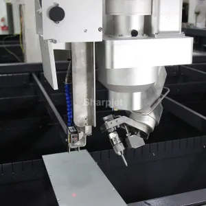 Sharpjet waterjet machine, laser height scanning system
