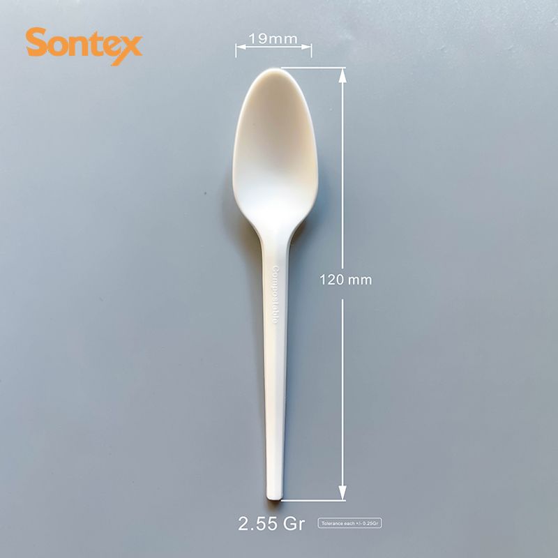 4.7'' CPLA Tasting Spoon 100% Biodegradable & Compostable ECO friendly ...