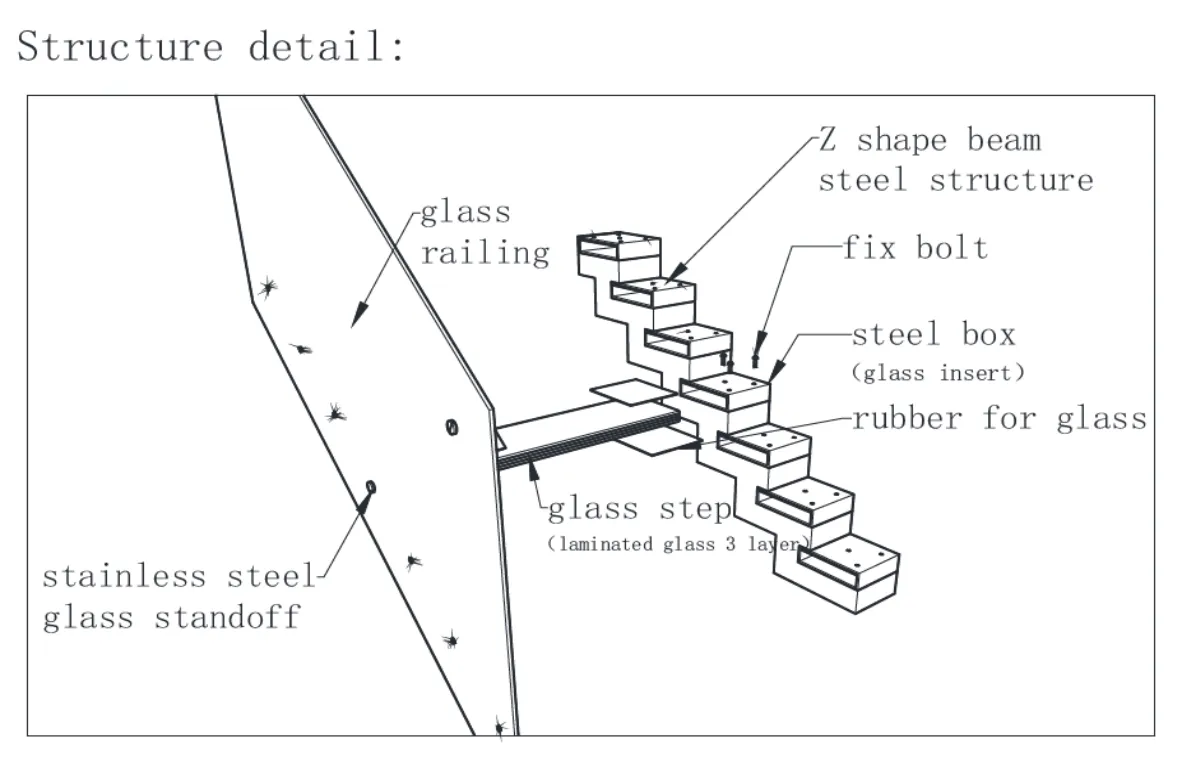 Beautiful Modern designed Glass Floating Stair