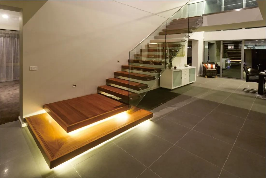 Beautiful Modern Wooden Floating Stair - SmartArt