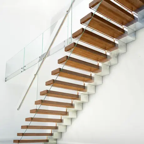 Wooden Floating Stair With LED Light - SmartArt
