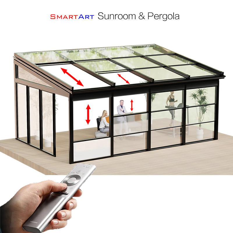 Modern Automatic Motorized Glass Roof - SmartArt