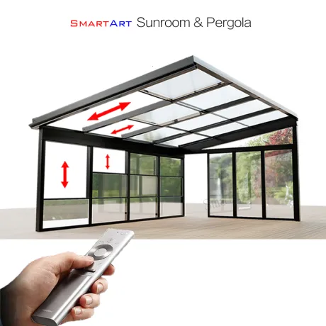 Modern Automatic Motorized Glass Roof - SmartArt