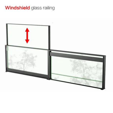 Windbreak Glass Railing for Coffee Shops, Restaurants, or Tea Houses