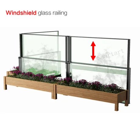 Windbreak Glass Railing for Coffee Shops, Restaurants, or Tea Houses