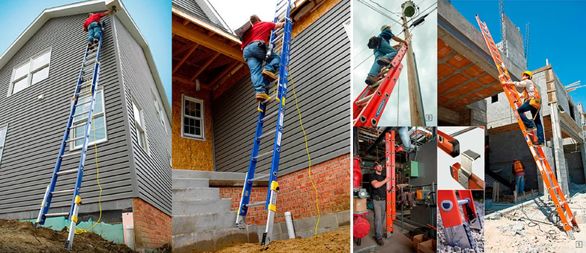 ANSI TypeIA,Fiberglass, Extension ladder