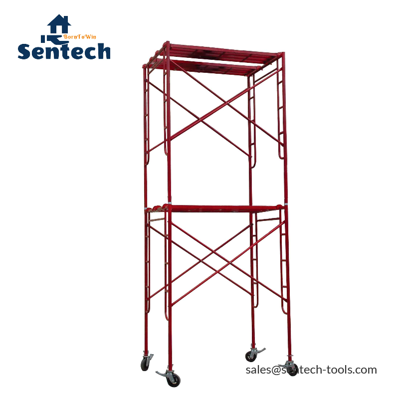 Steel H-frame scaffolding, Adjustable scaffolding