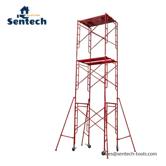 Steel H-frame scaffolding, Adjustable scaffolding