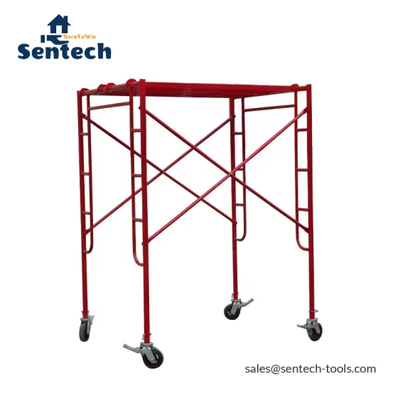 Steel H-frame scaffolding, Adjustable scaffolding