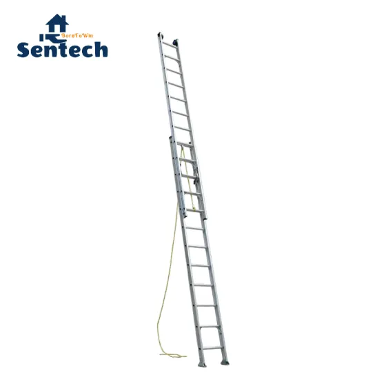 Aluminum extension ladder Height adjustable Rope