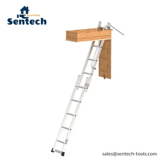 EN14975 Aluminum 2 sections Loft Ladder