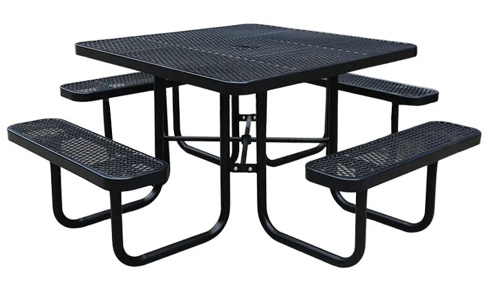 Heavy Duty Thermoplastic Coating Picnic Tables Round/Square