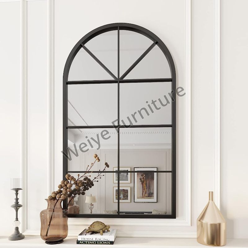 Arched Full Length Iron Metal Frame Wall Mirror