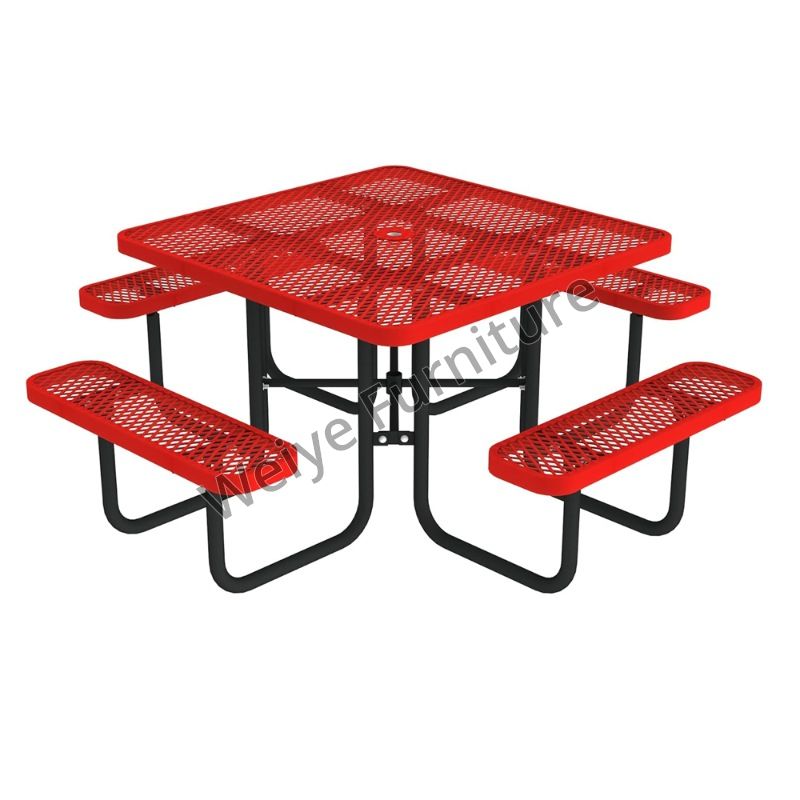Heavy Duty Thermoplastic Coating Picnic Tables Round/Square