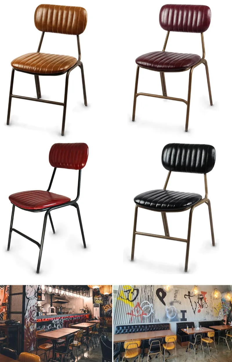 Restaurant Industrial Vintage Style Metal Dining Chair