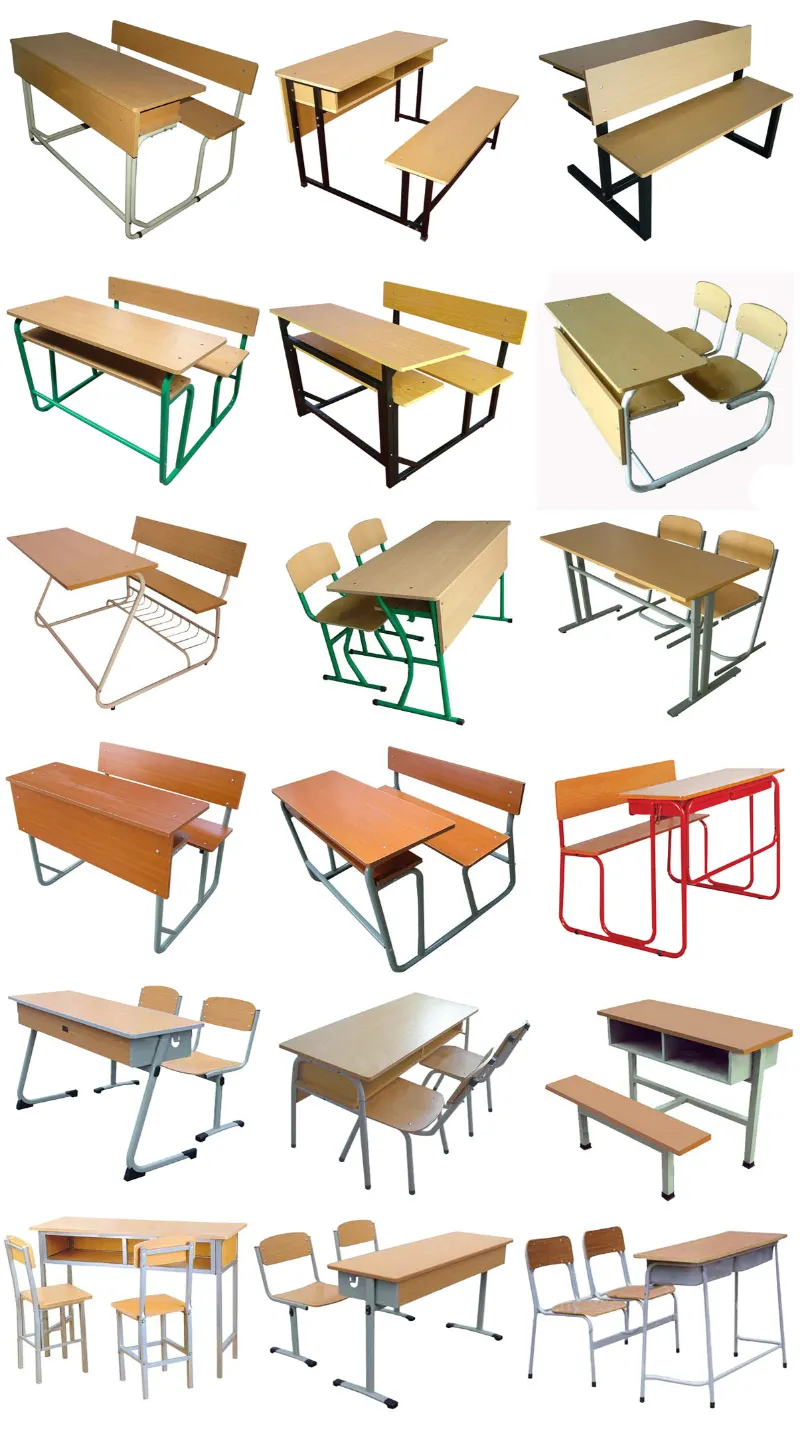 School Detachable Student Double Desks and Chairs