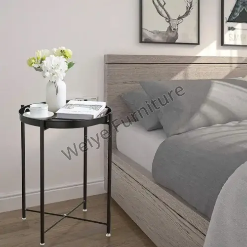 2-Tier Metal Round little Coffee Table