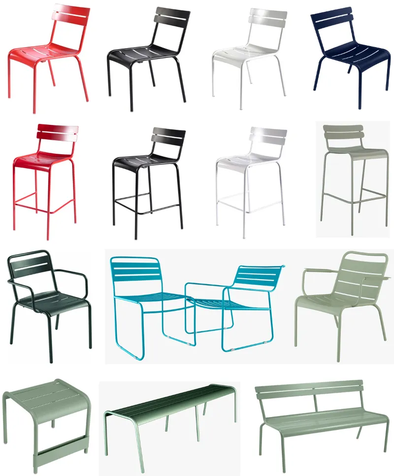Outdoor Restaurant Metal Dining Chair Steel Garden Chair