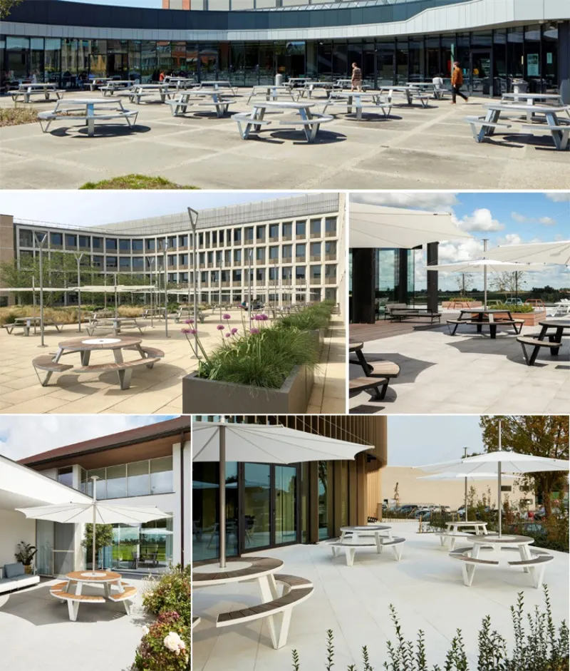 Customized Outdoor Commercial Wooden Bench Set