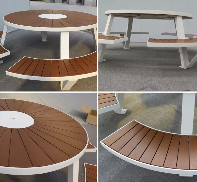 Customized Outdoor Commercial Wooden Bench Set