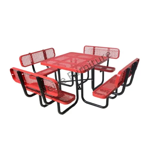 Heavy Duty Thermoplastic Coating Picnic Tables Round/Square