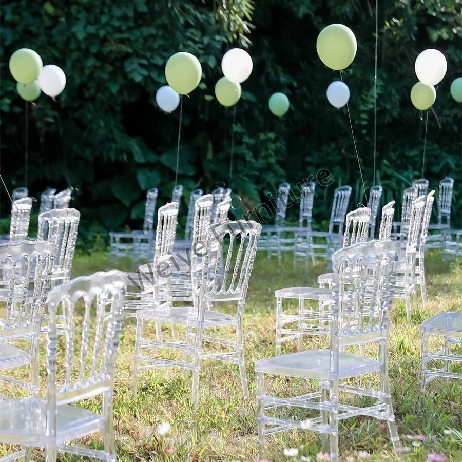 Wedding Party Tiffany Transparent Acrylic Crystal Chiavari Chairs