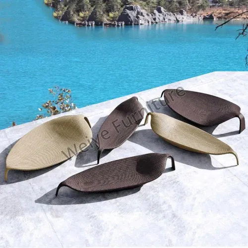 Rattan Swimming Pool Lounger Beach Sunbed