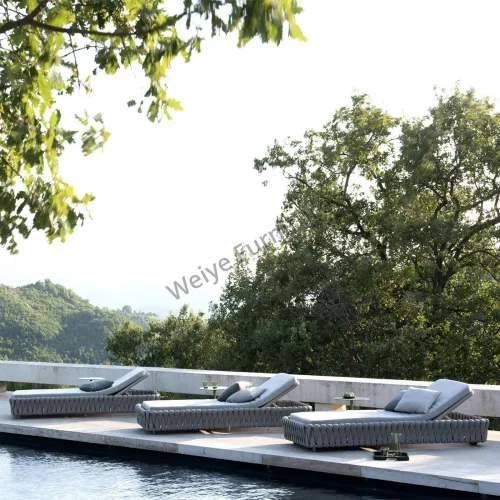 Rattan Swimming Pool Lounger Beach Sunbed