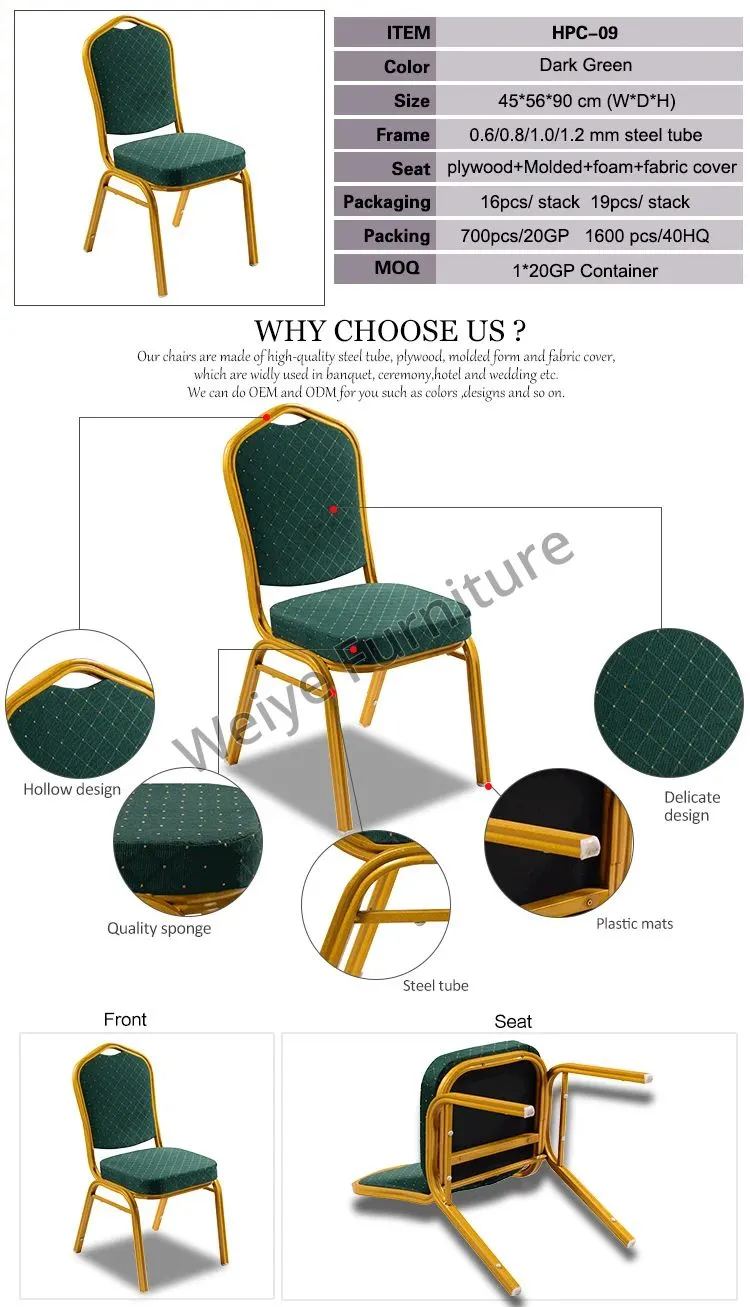 Stackable Rental Metal Iron Banquet Hotel Chairs
